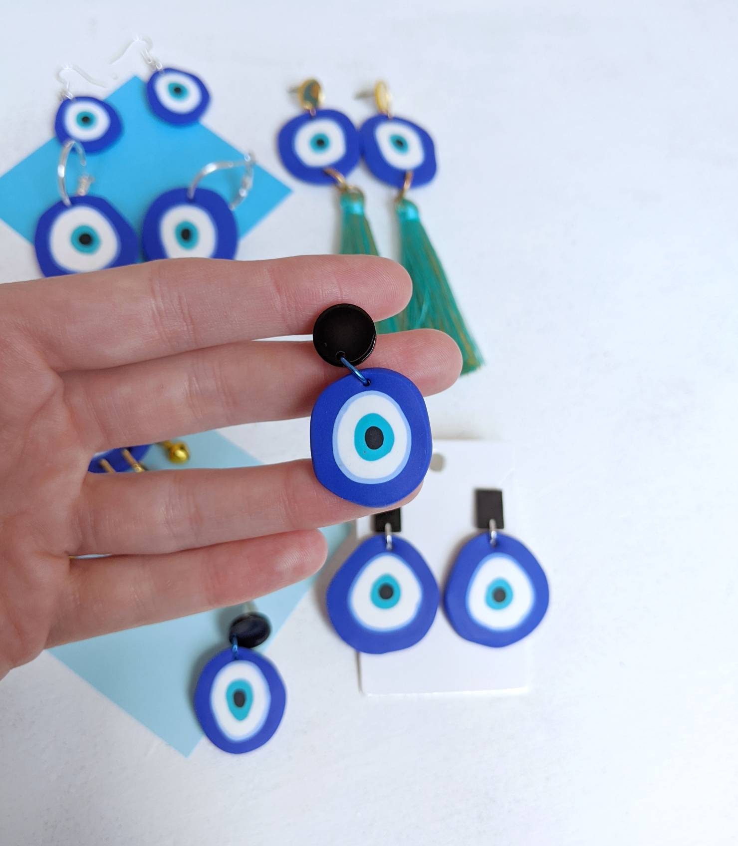 Evil Eye Turkish Greek Protection Talisman Blue Bold Bright - Etsy