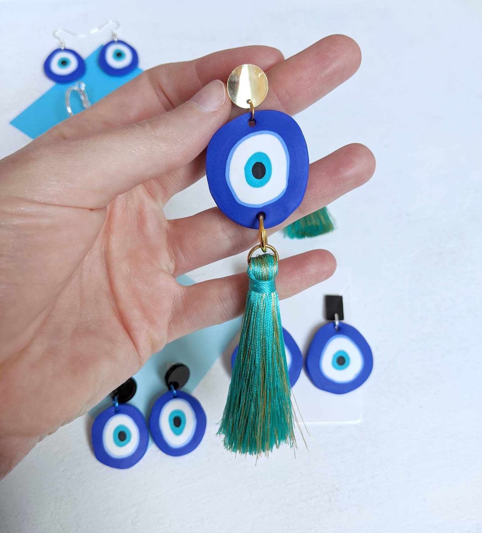Evil Eye Turkish Greek Protection Talisman Blue Bold Bright - Etsy