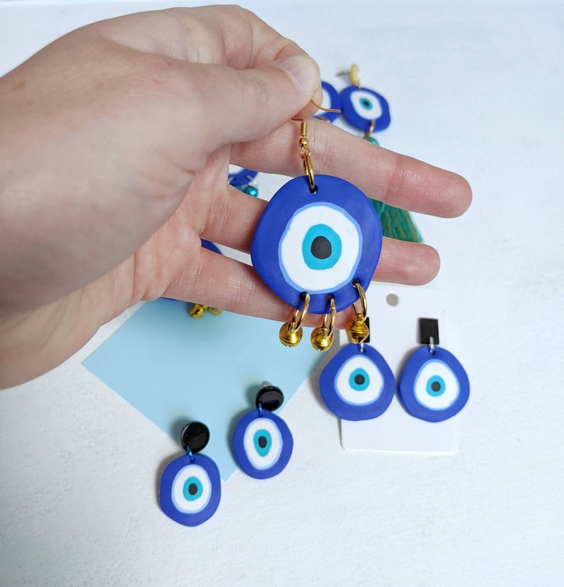 Evil Eye Turkish Greek Protection Talisman Blue Bold Bright - Etsy