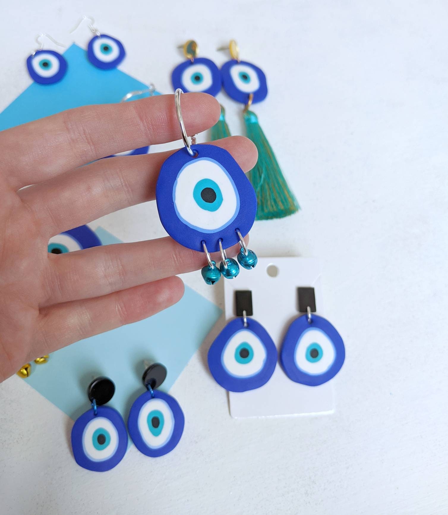 Evil Eye Turkish Greek Protection Talisman Blue Bold Bright - Etsy