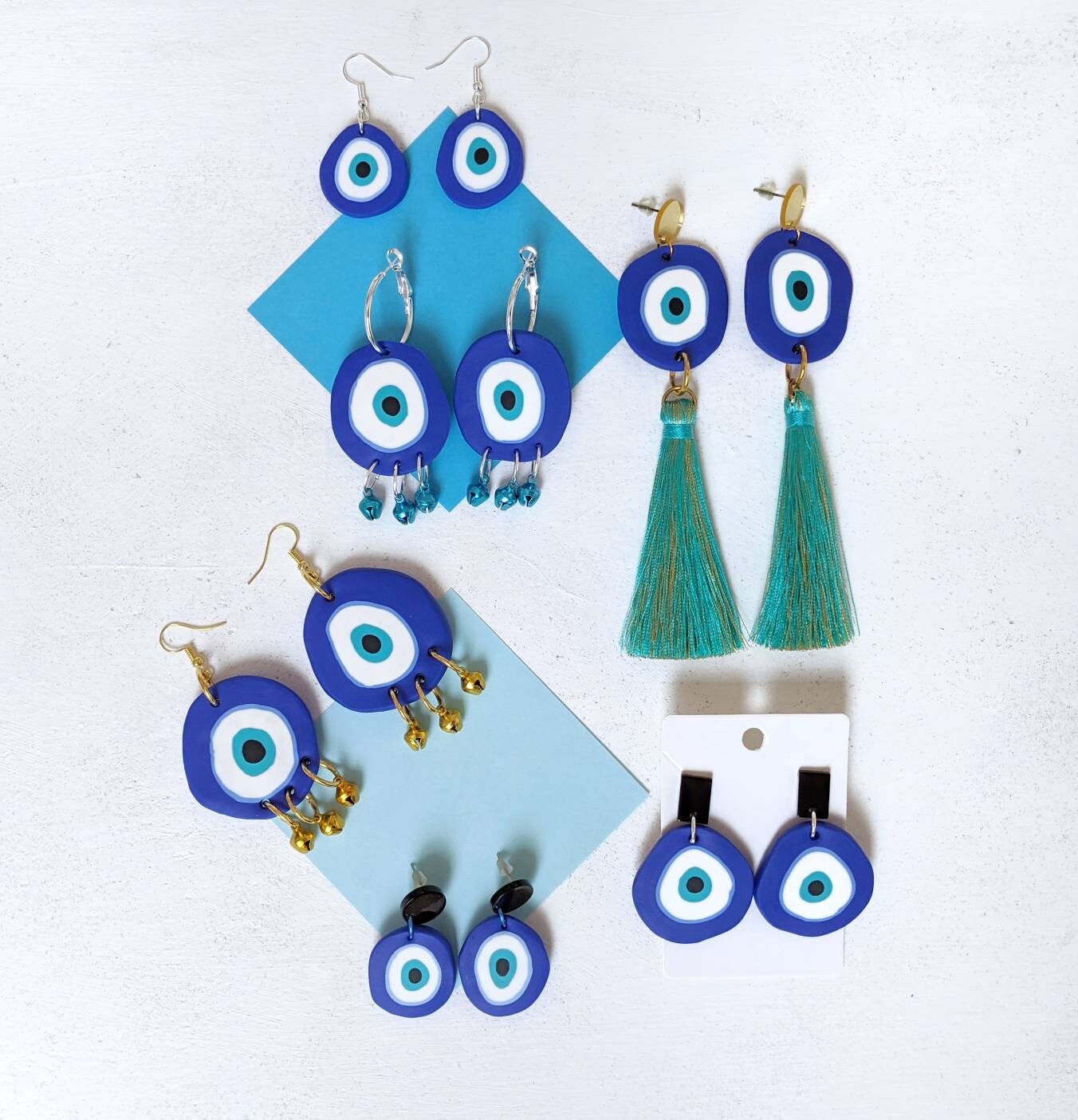 Evil Eye Turkish Greek Protection Talisman Blue Bold Bright - Etsy