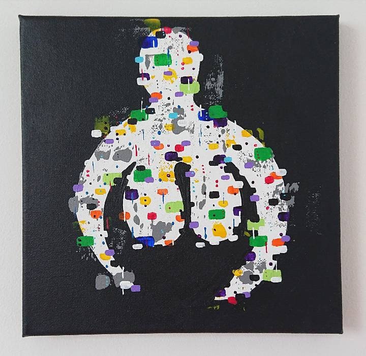 Abstract Clitoris Acrylic Art Painting Vagina Sex Positive Female Form ...