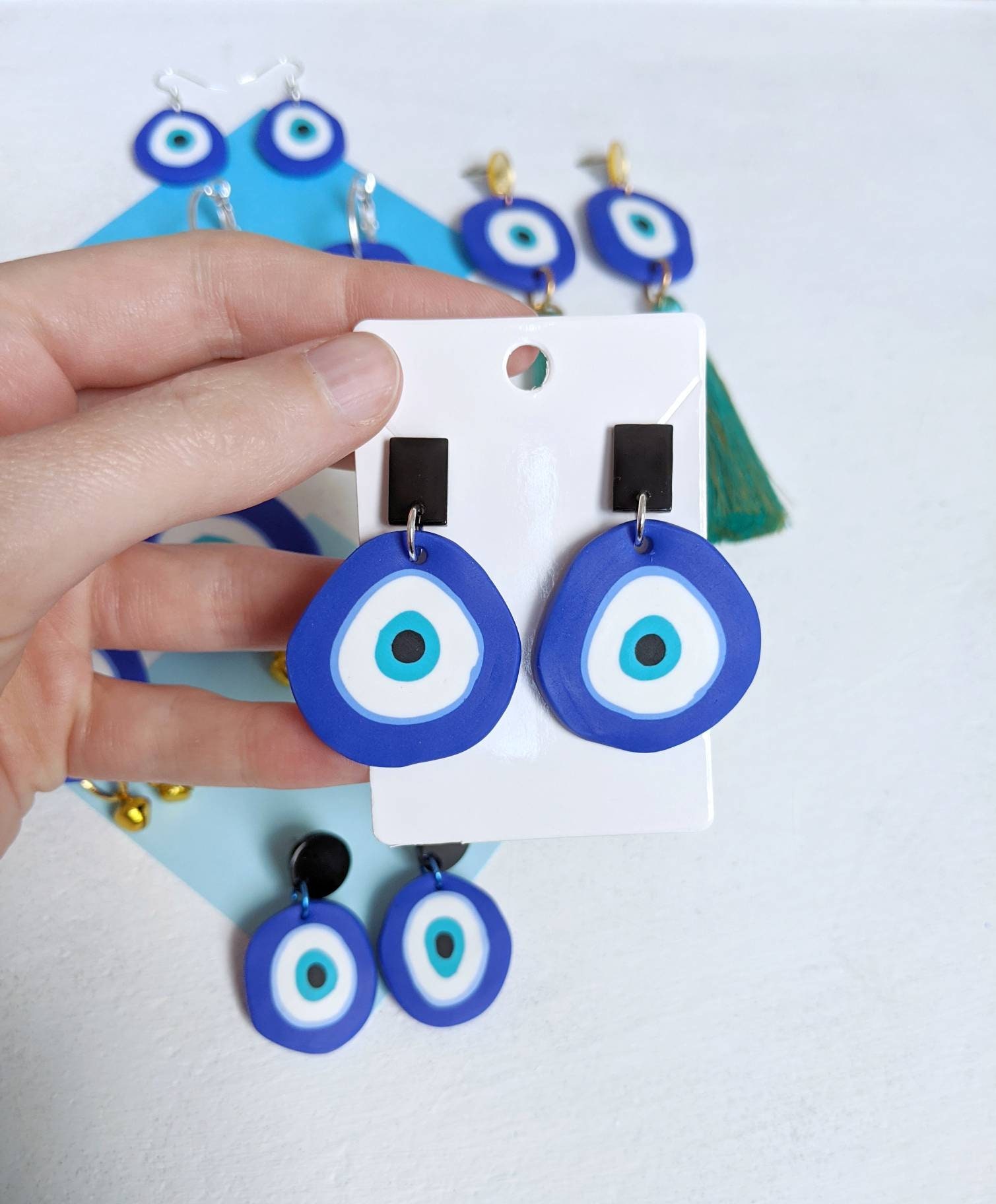 Evil Eye Turkish Greek Protection Talisman Blue Bold Bright - Etsy