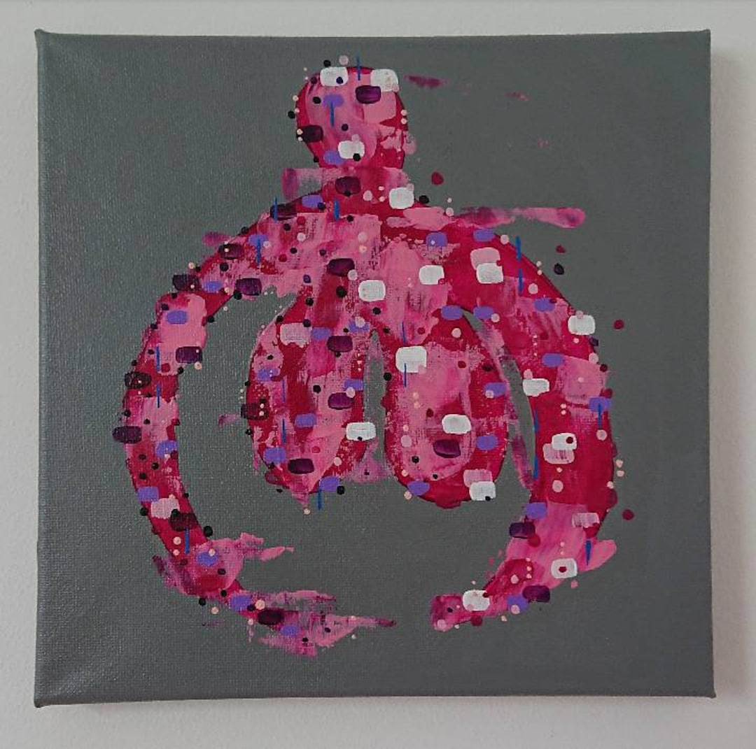 Abstract Clitoris Acrylic Art Painting Vagina Sex Positive Female Form ...