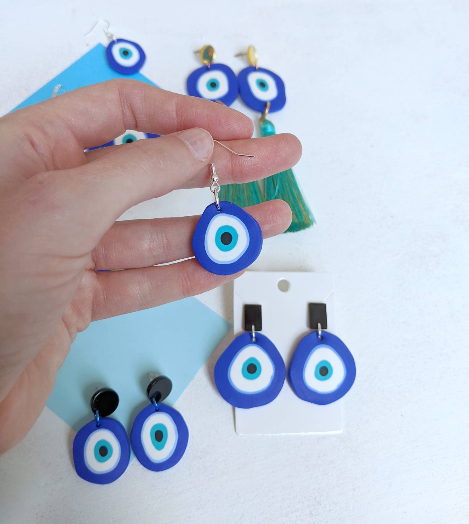 Evil Eye Turkish Greek Protection Talisman Blue Bold Bright - Etsy