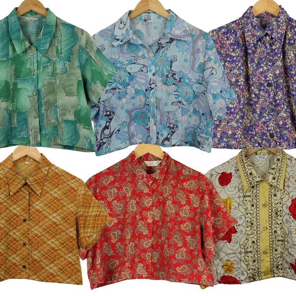 Cropped Vintage Button Up - Etsy