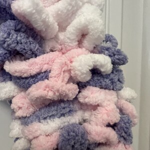 Pink, Purple and White Loop Yarn Easter Wreath - Etsy