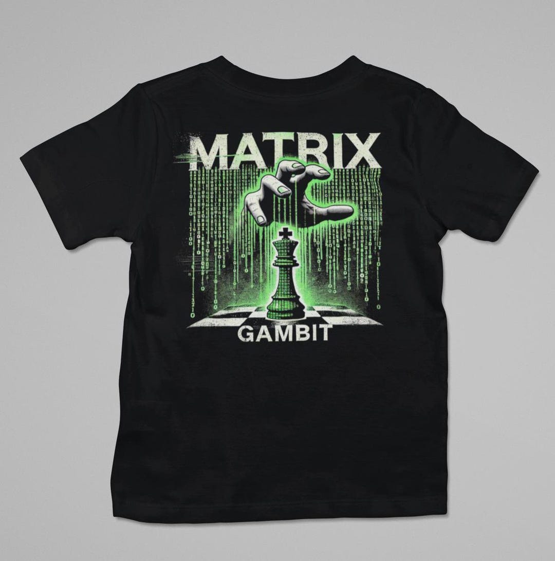 Matrix Gambit T-shirt Matrix-inspired Chess Graphic Tee With Binary ...