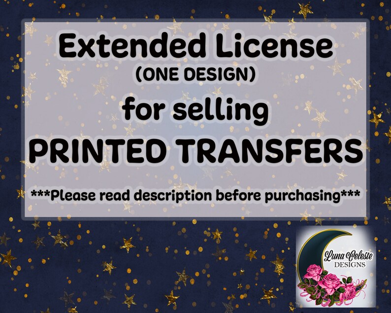 Digital Download Extended License for Transfers Commercial - Etsy