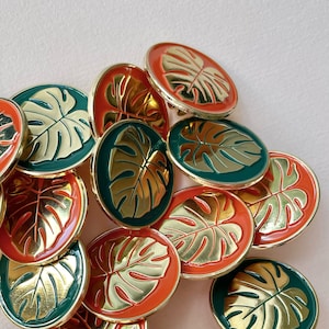 Green Monstera Enamel Pin - Etsy