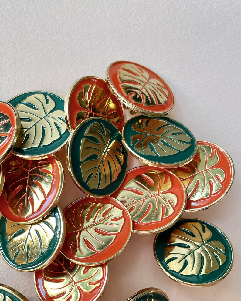 Green Monstera Enamel Pin - Etsy