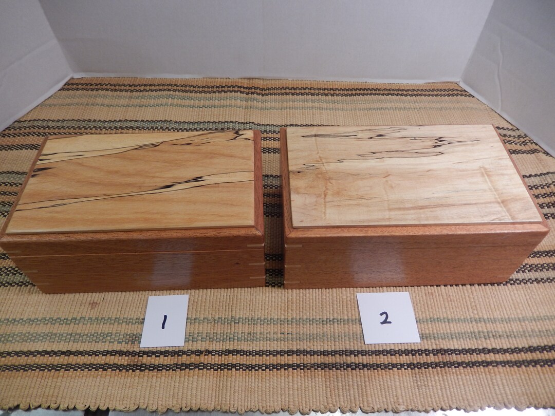 Mahogany and Spalted Maple Keepsake Boxes 201-1 and 2 - Etsy