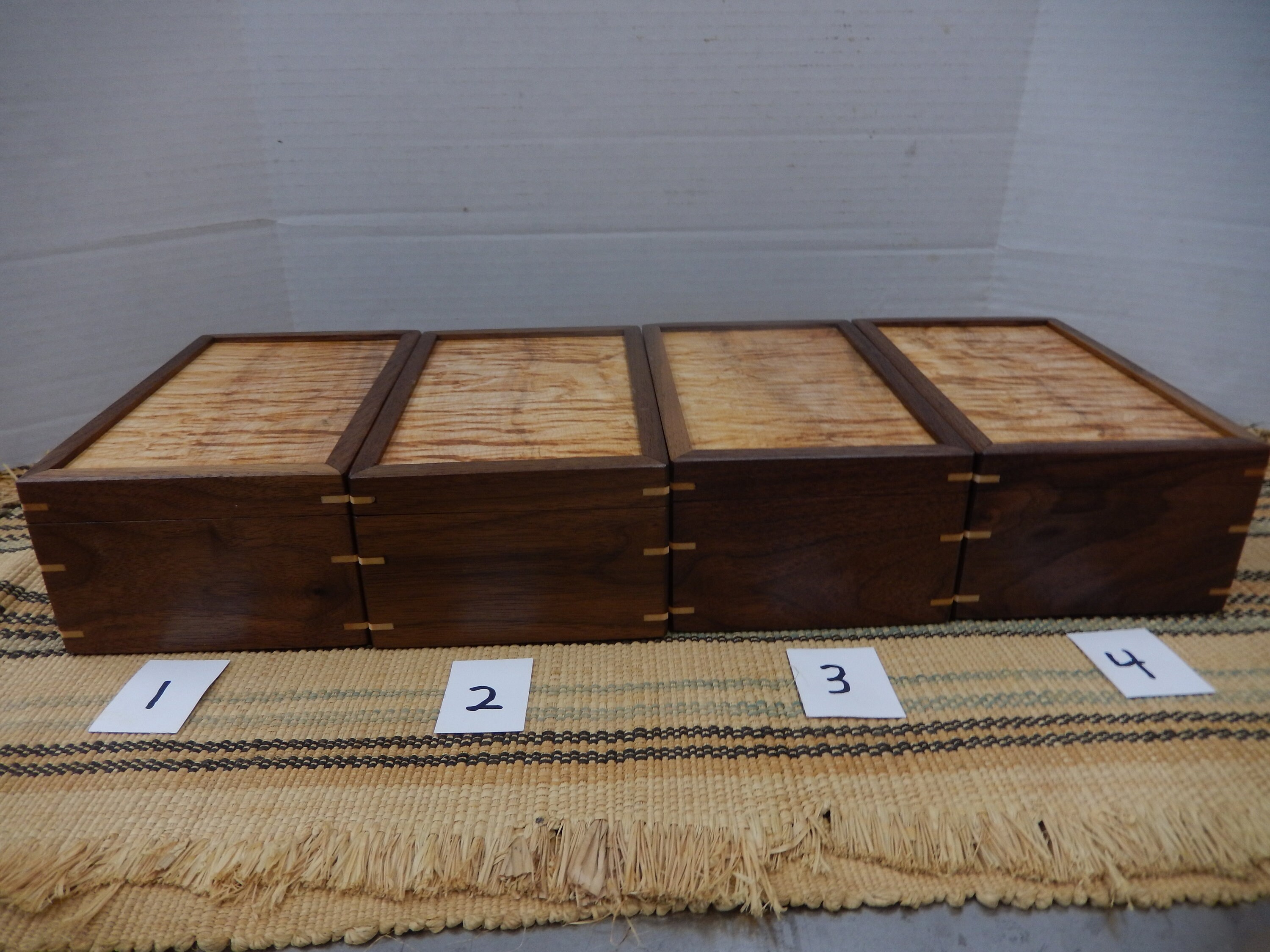 Walnut and Curly Hard Maple Keepsake Box 329-1234 | Etsy