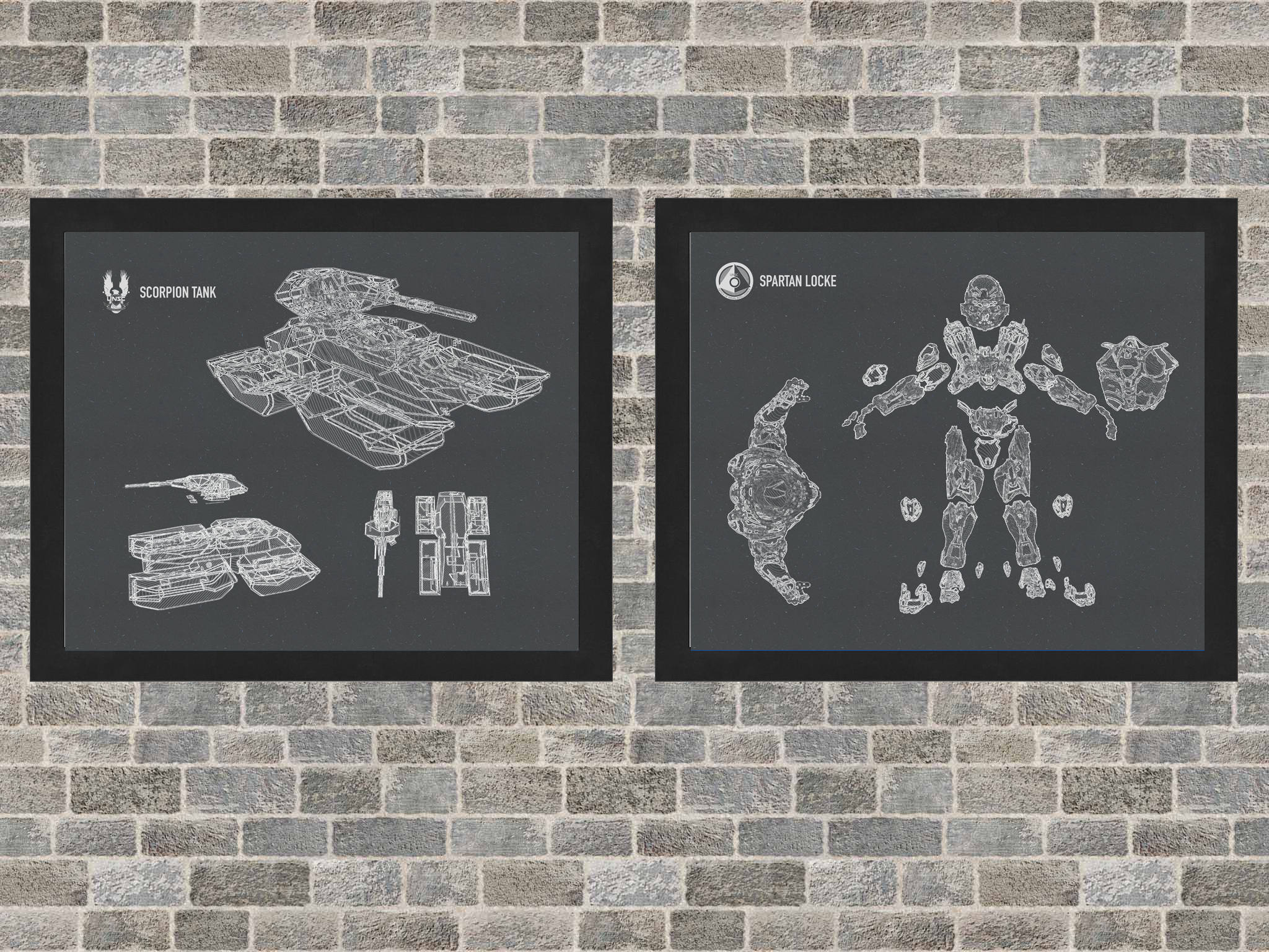 Halo Schematic Poster Art - INSTANT Digital Download - Printable - 3 ...