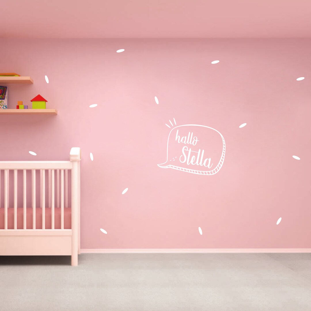 Wall Decal Foil Sticker Name Sticker Wall Sticker Your Name Here DIY ...