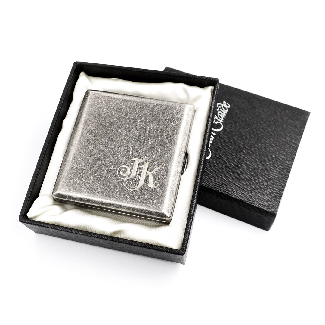 Cigarette Case With Engraving in Mirror Look Cigarette Box Personalized ...