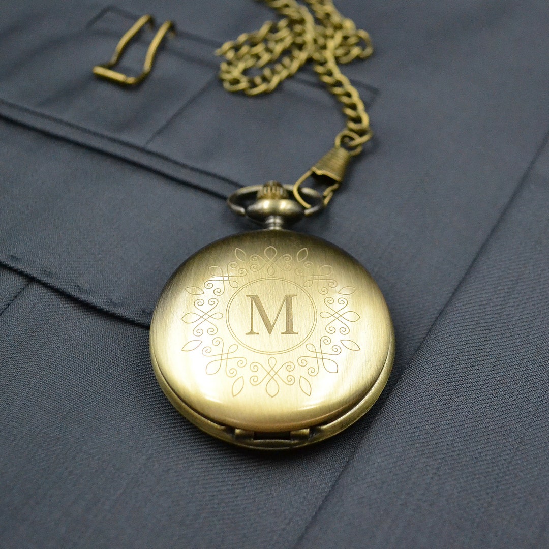 Pocket Watch With Engraving Watch Personalized Gift Best Man ...