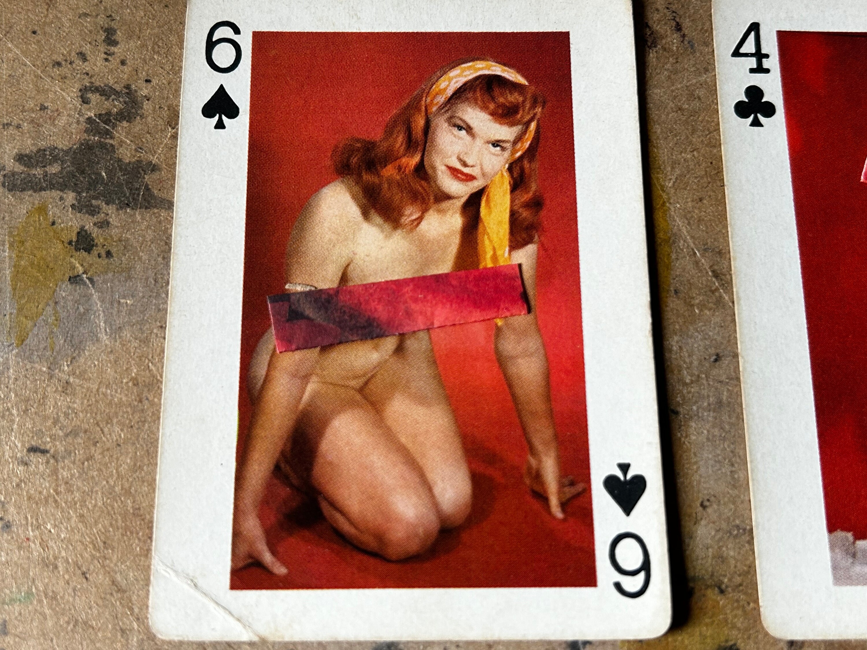 Vintage Adult Pin up Playing Cards, Set of 6 Pin up Cards, Pin up Playing Cards, Junk Journal ...