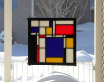 Piet Mondrian Stained Glass - Etsy
