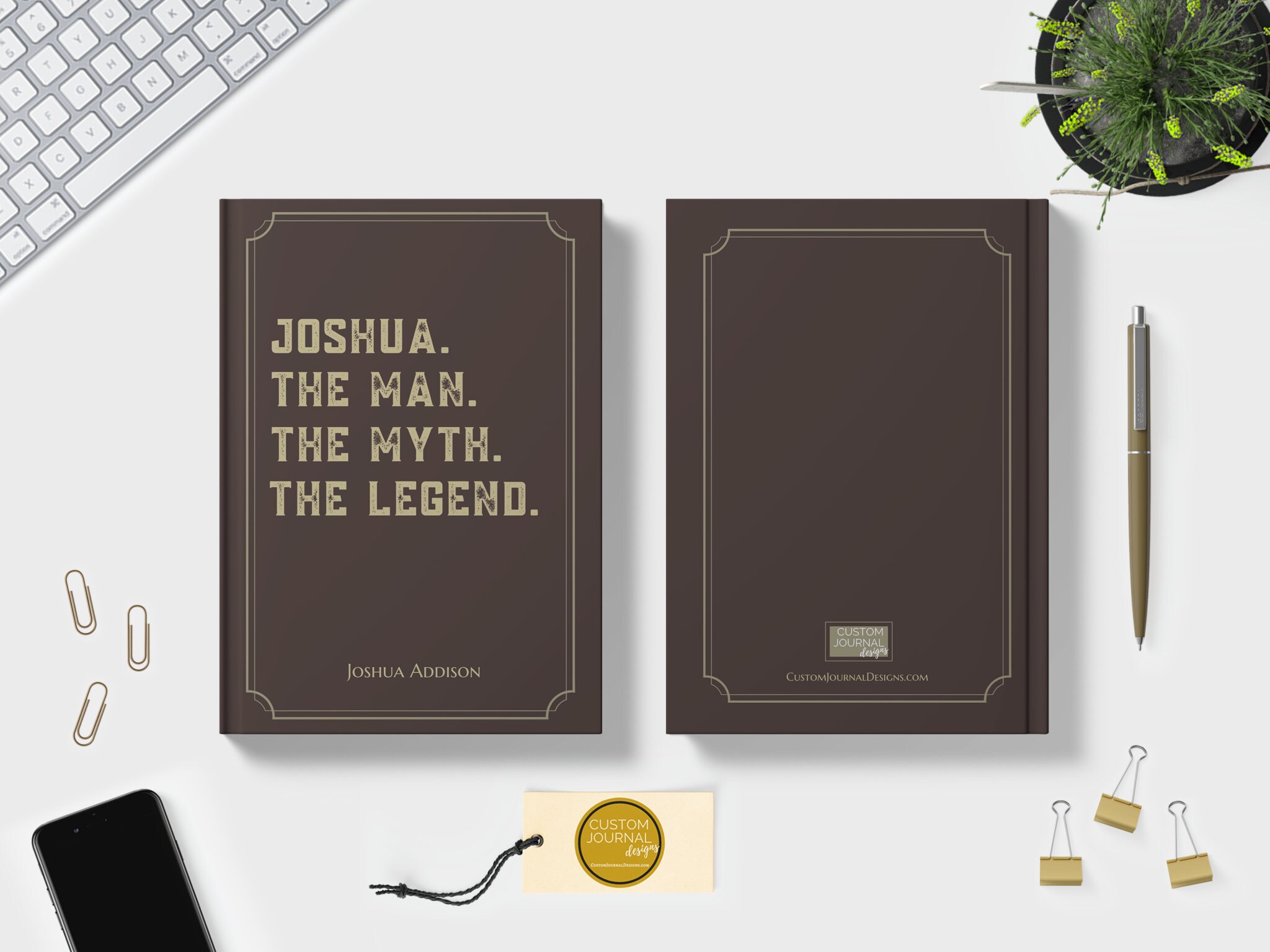 PERSONALIZED Man Myth Legend Journal. Custom Name. Fun Birthday Bday ...