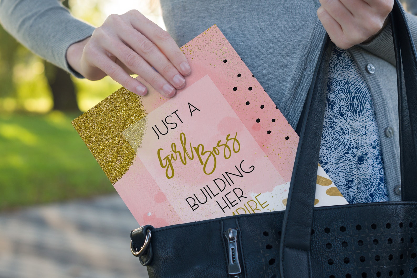 PERSONALIZED Just A Girl Boss Building Her Empire Writing - Etsy