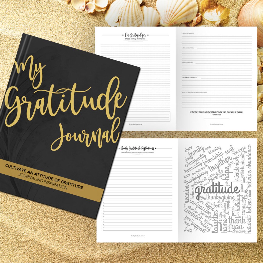 Gratitude Journal Writing Prompts. Notebook. Daily Guided - Etsy