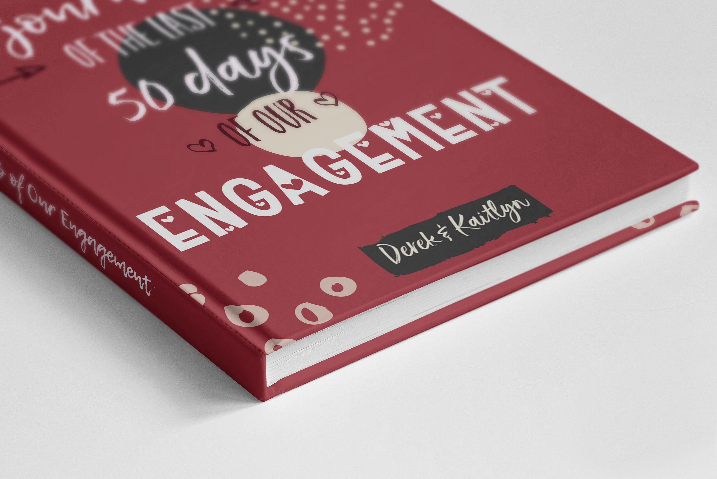 Last 50 Days of Our Engagement Journal Notebook. Personalized Custom ...