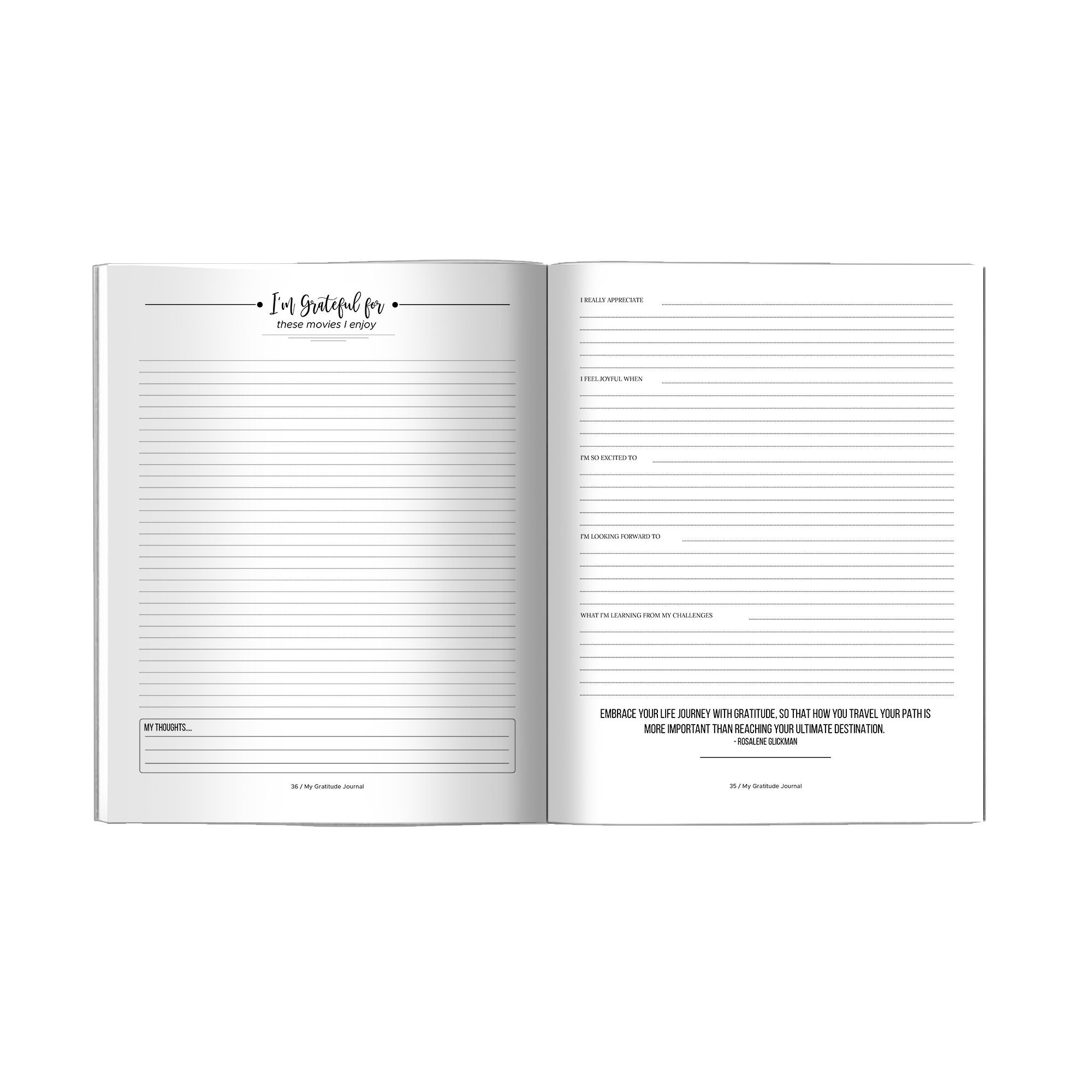 Gratitude Journal Writing Prompts. Notebook. Daily Guided Journal Book ...