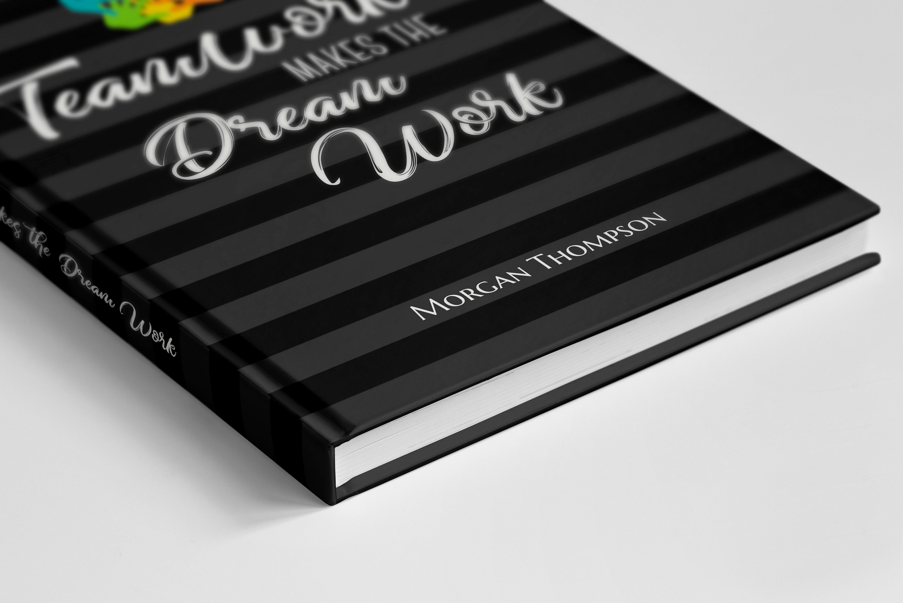Teamwork Makes Dream Work Journal. PERSONALIZED Custom Name Logo ...