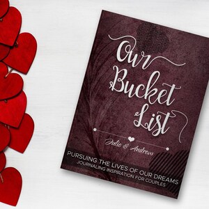 Personalized Bucket List Journal Book for Couples Gift, Custom Name ...