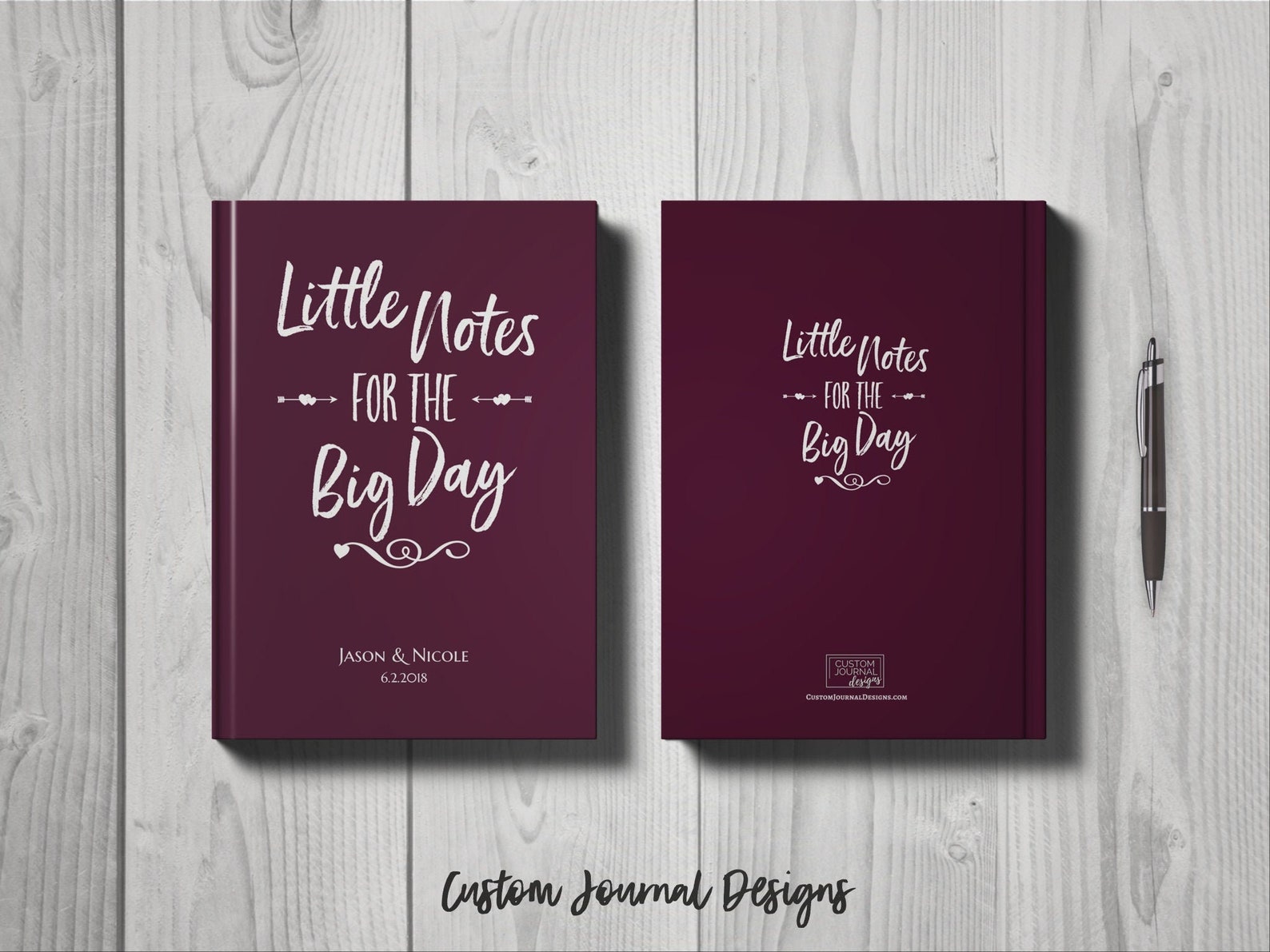Little Notes for the Big Day Custom Journal. Personalized Wedding ...