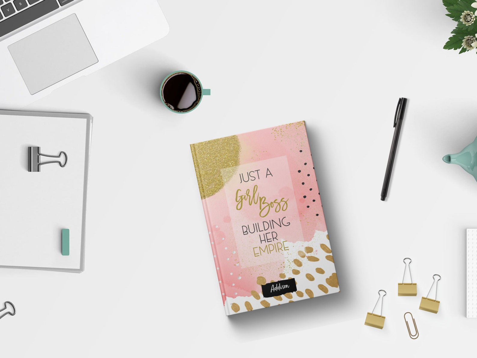 PERSONALIZED Just A Girl Boss Building Her Empire Writing - Etsy