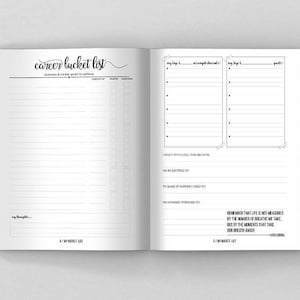 Bucket List Journal Planner With Writing Prompts. 8.5" X 11" Bucket ...