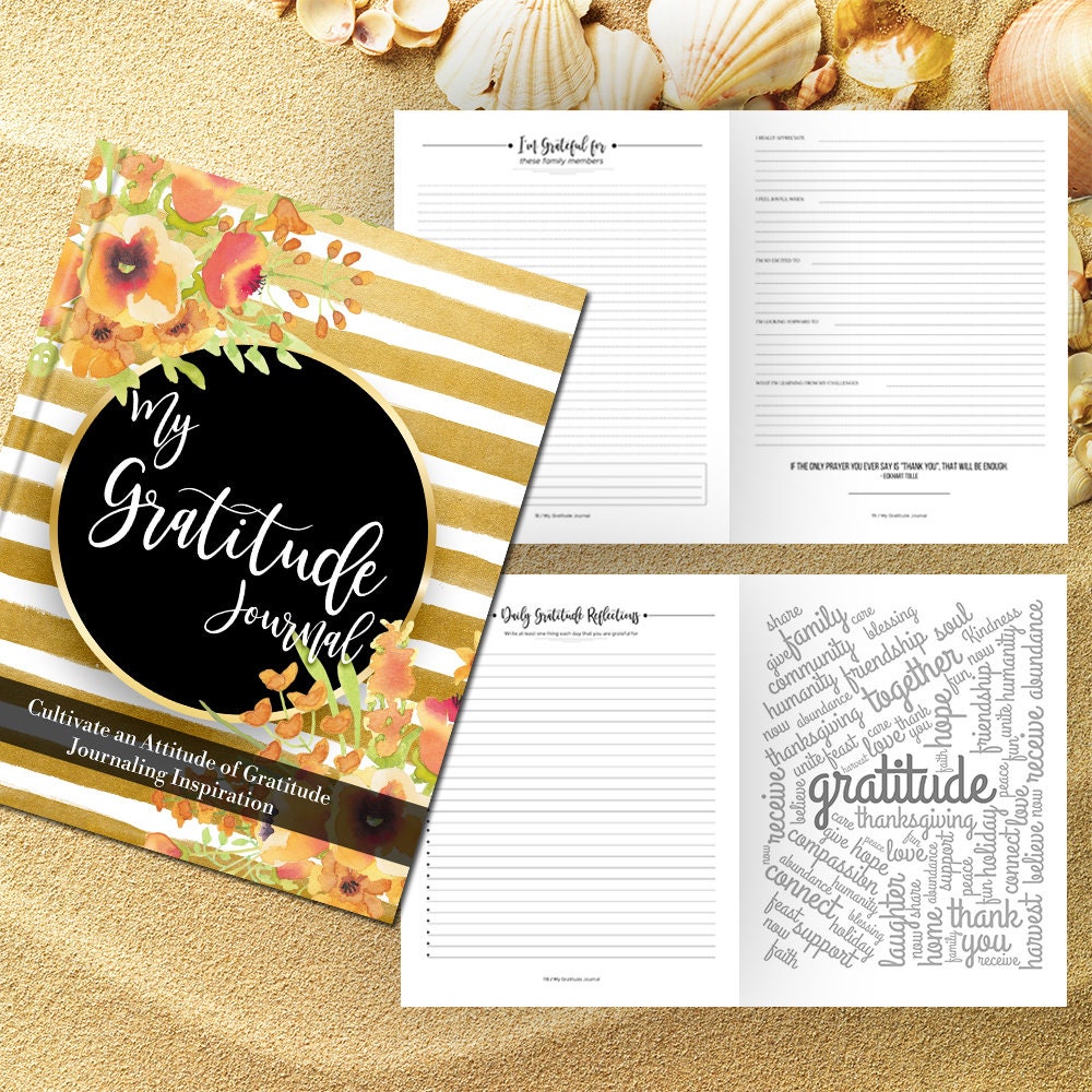 Gratitude Journal Writing Prompts. Notebook. Daily Guided Journal Book ...
