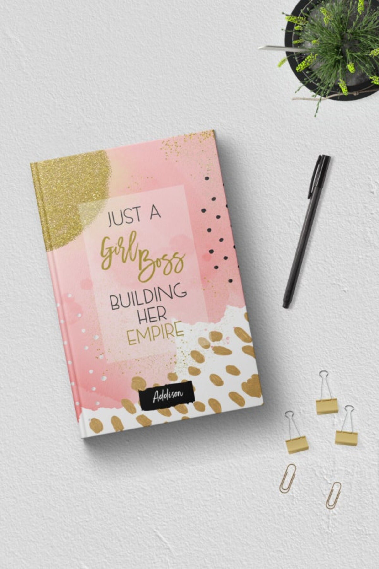 PERSONALIZED Just A Girl Boss Building Her Empire Writing Journal ...