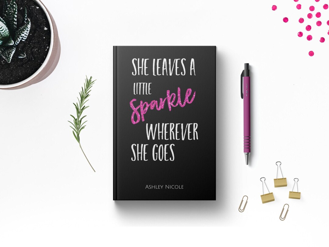 PERSONALIZED She Leaves A Little Sparkle Writing Journal. Custom Name ...