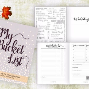 Bucket List Journal. Planner. Writing Prompts. Guided Journal. Bucket ...