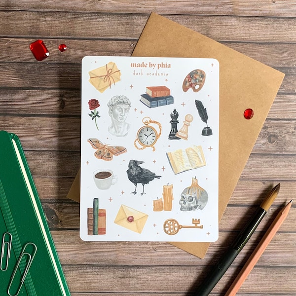 Dark Academia Stickers - Etsy