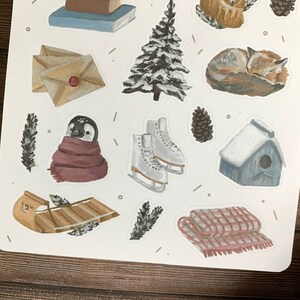 Winter Sticker Sheet Cozy Winter Stickers, Bullet Journal Stickers ...
