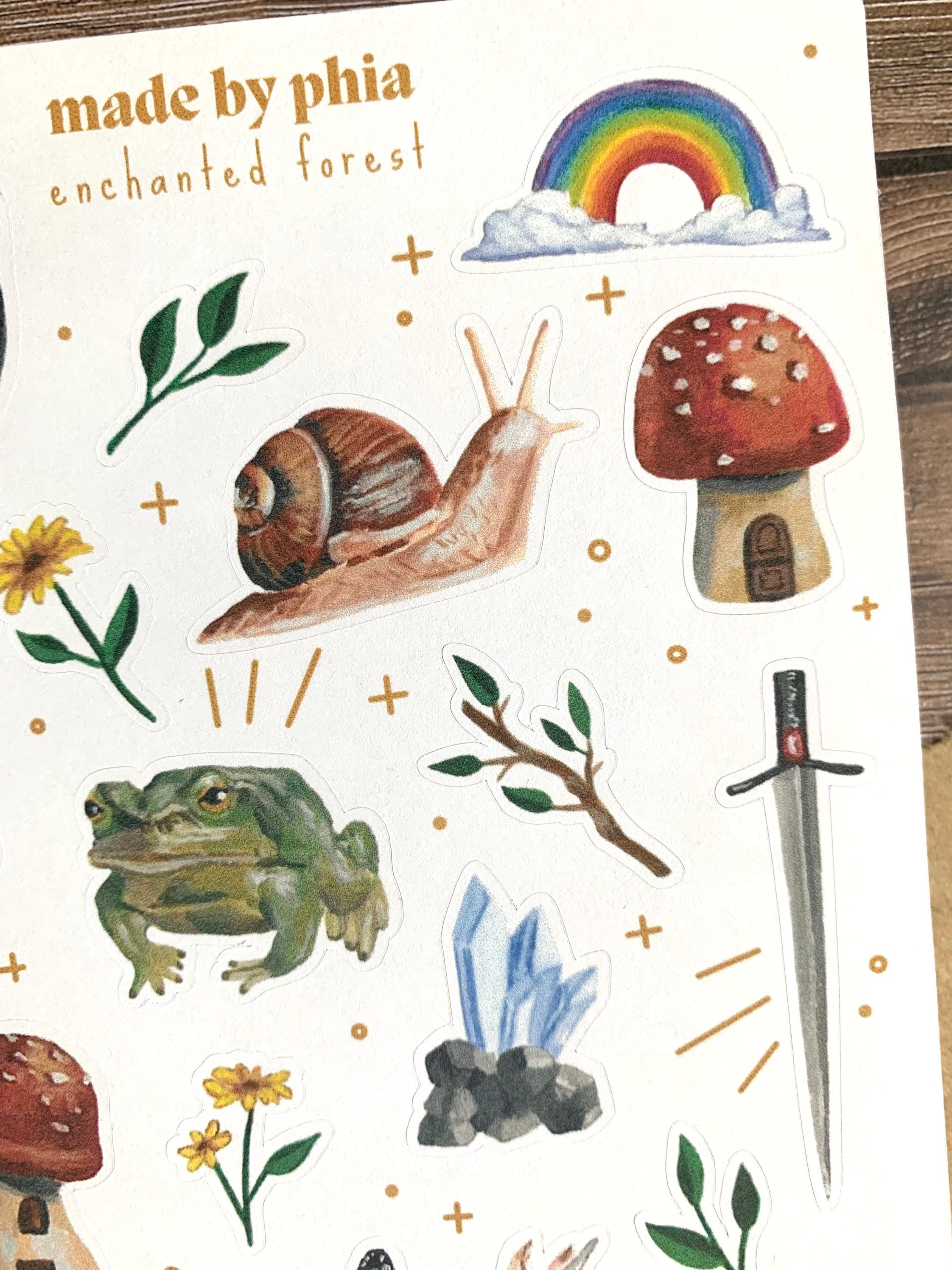 Enchanted Forest Sticker Sheet Bullet Journal Stickers | Etsy