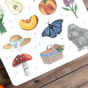 Cottagecore Sticker Sheet Bullet Journal Stickers, Planner Stickers ...