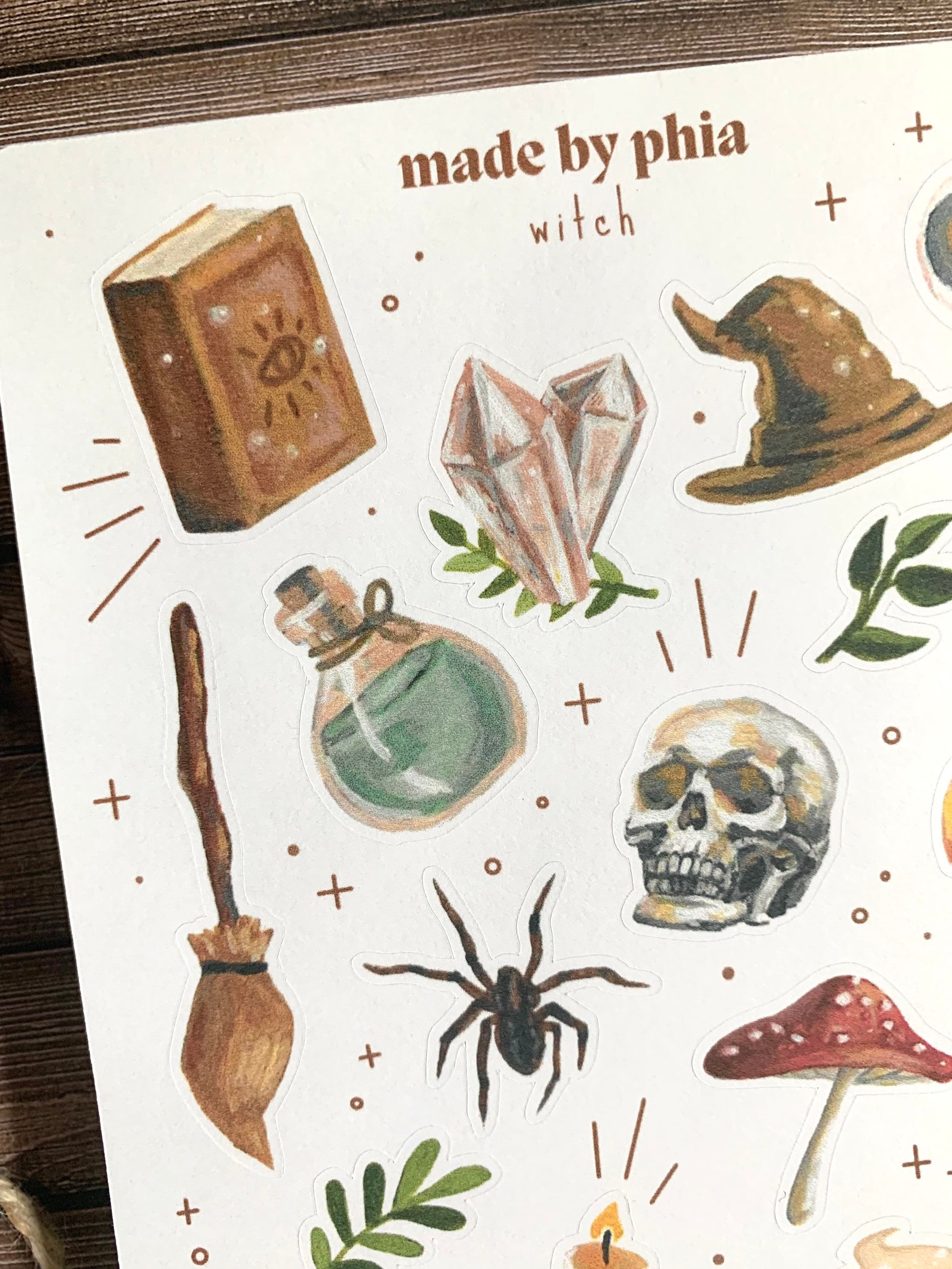 Witch Sticker Sheet Bullet Journal Stickers Planner - Etsy