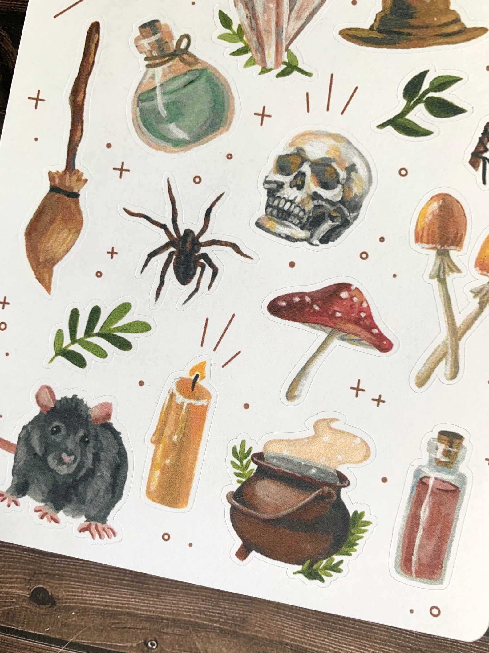 Witch Sticker Sheet Bullet Journal Stickers Planner - Etsy