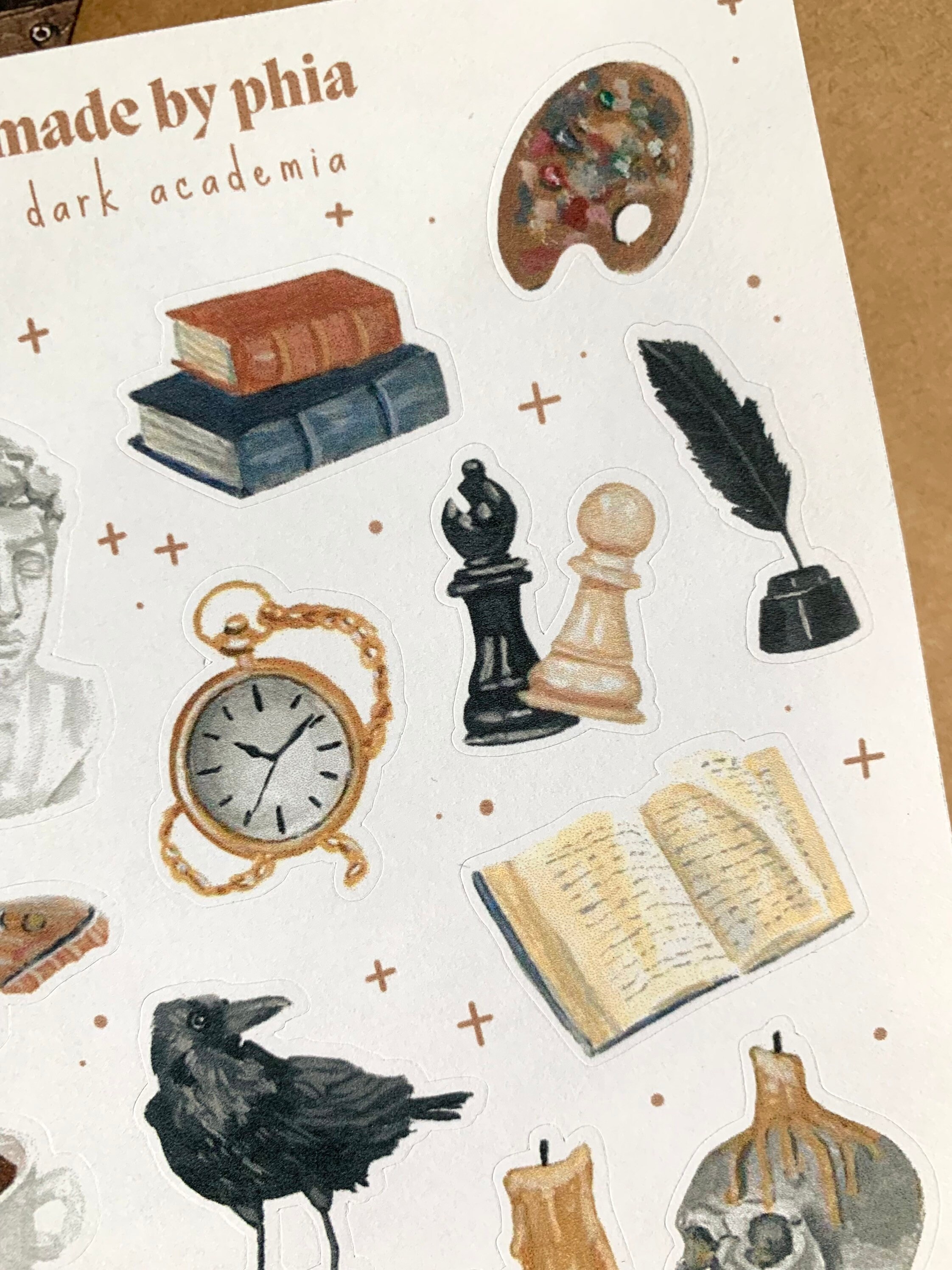 Dark Academia Sticker Sheet Bullet Journal Stickers Planner - Etsy UK
