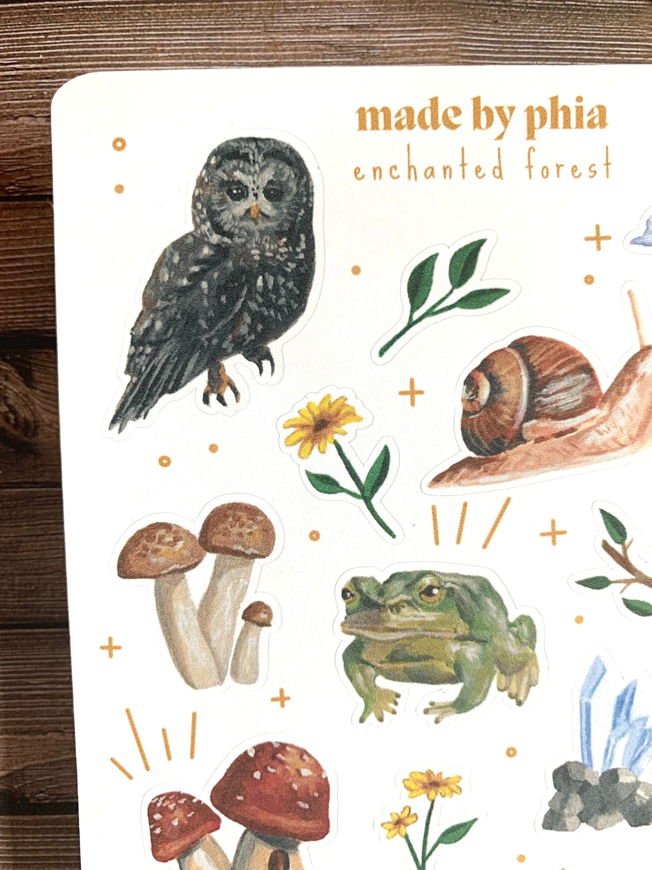 Enchanted Forest Sticker Sheet Bullet Journal Stickers | Etsy