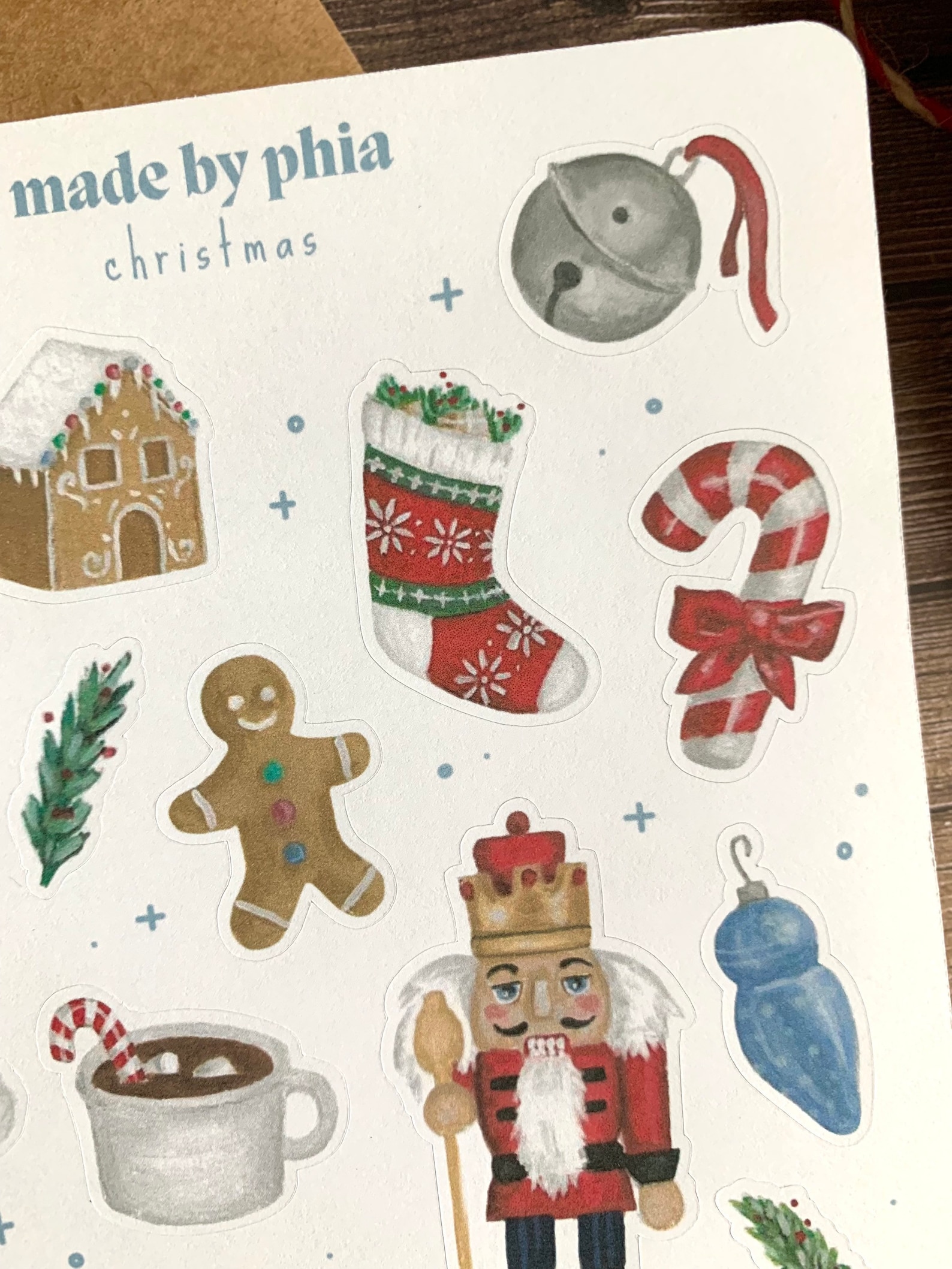 Christmas Sticker Sheet Holiday Sticker Sheet December - Etsy