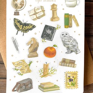 Light Academia Sticker Sheet Bullet Journal Stickers, Vintage Stickers ...
