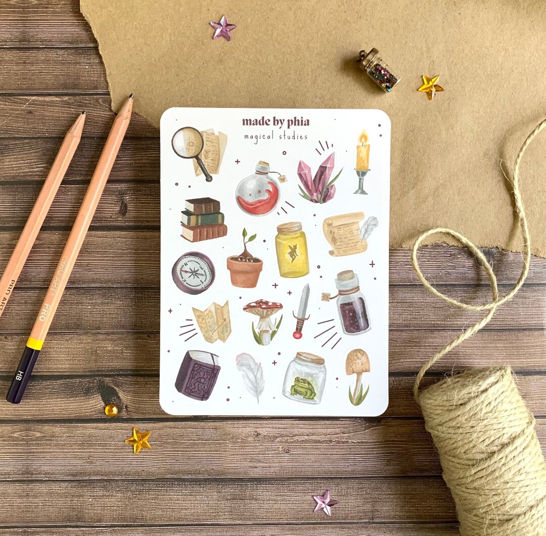 Magical Studies Sticker Sheet Magical Stickers Bullet - Etsy