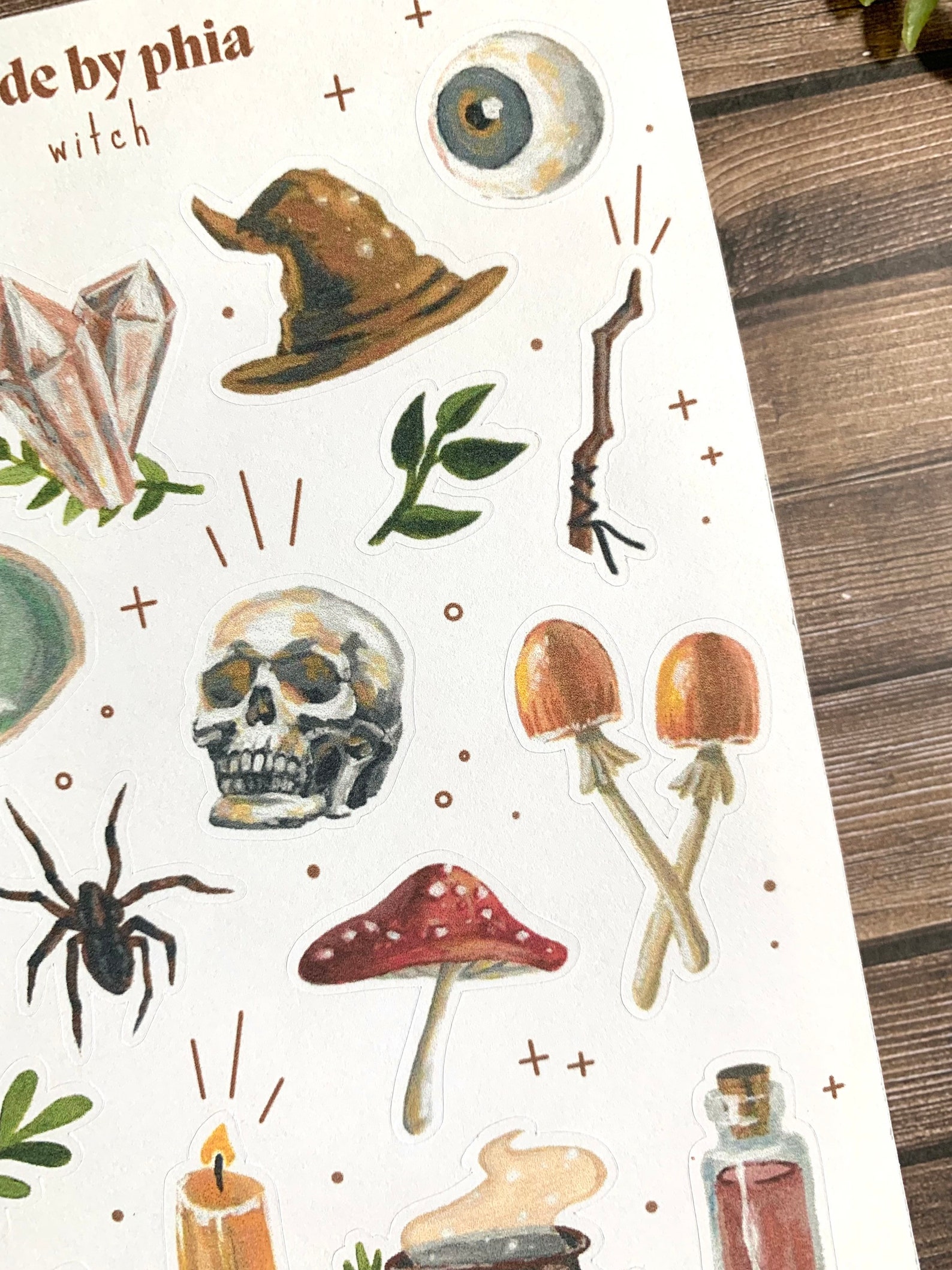 Witch Sticker Sheet Bullet Journal Stickers Planner - Etsy