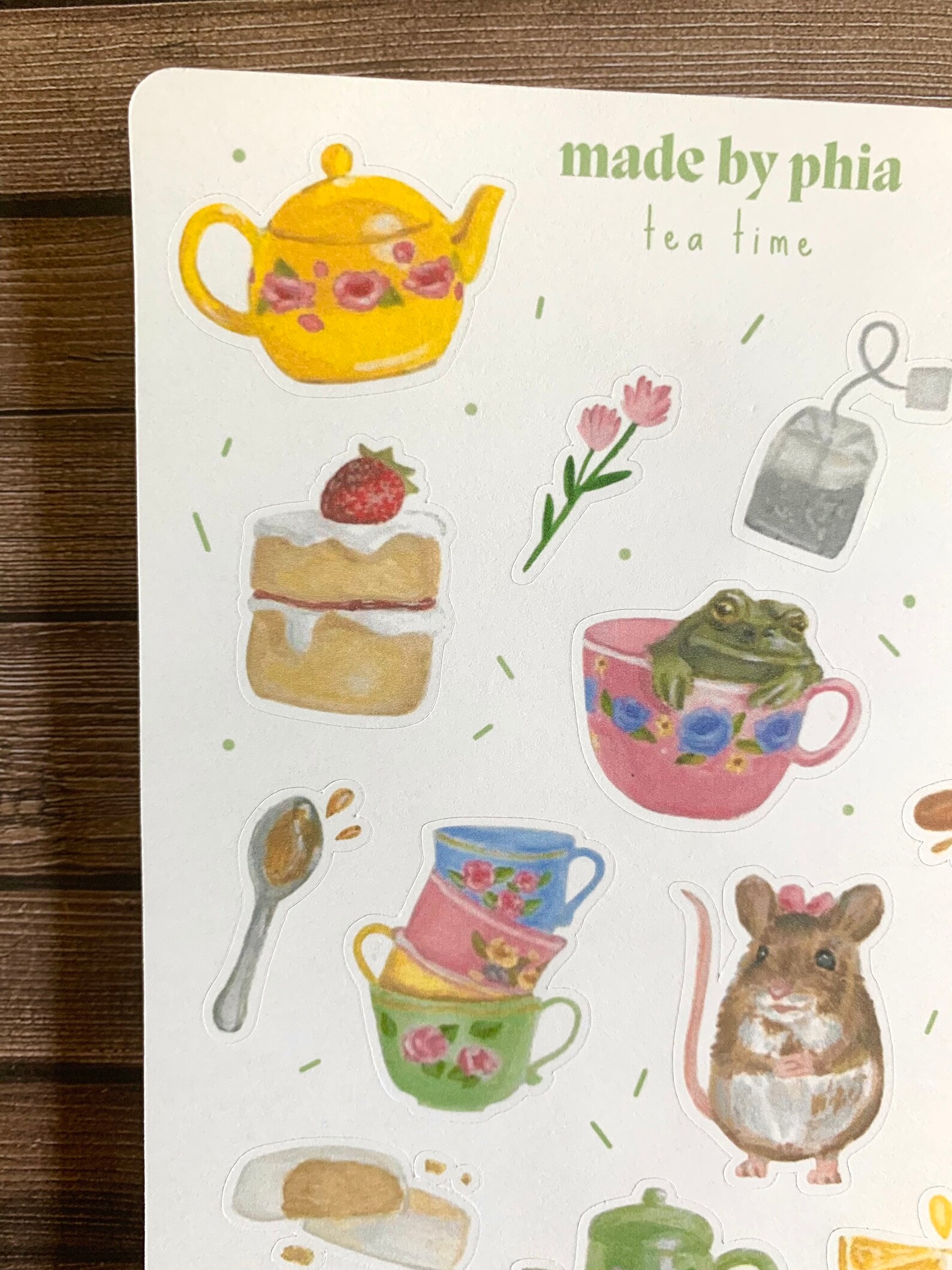 Tea Time Sticker Sheet Bullet Journal Stickers Planner - Etsy